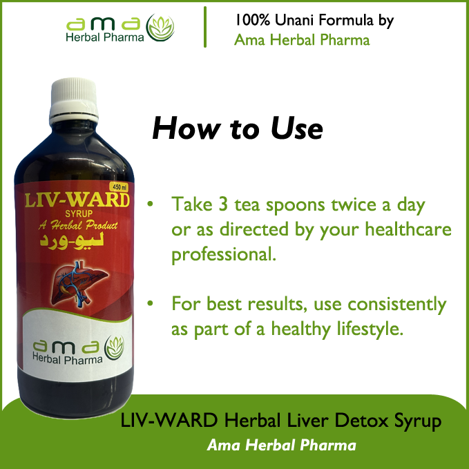 LIV-WARD HERBAL Liver Detox SYRUP - AMA HERBAL PHARMA